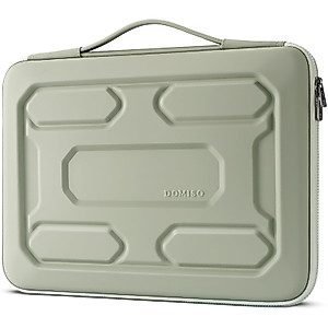 DOMISO 15.6 inch Laptop Sleeve with Handle Shockproof Computer Bag Waterproof EVA Protective Carrying Case for 15.6" Yoga 720 IdeaPad 310 320 ThinkPad T570/HP Envy 15/15.6" Notebooks, Mint Green
