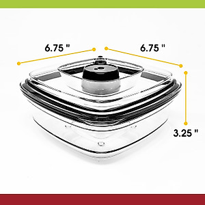 Vacuum Seal Canisters by Vesta Precision | Great for vacuum sealing and storing liquids | Refrigerator and freezer friendly | 0.8 Liter