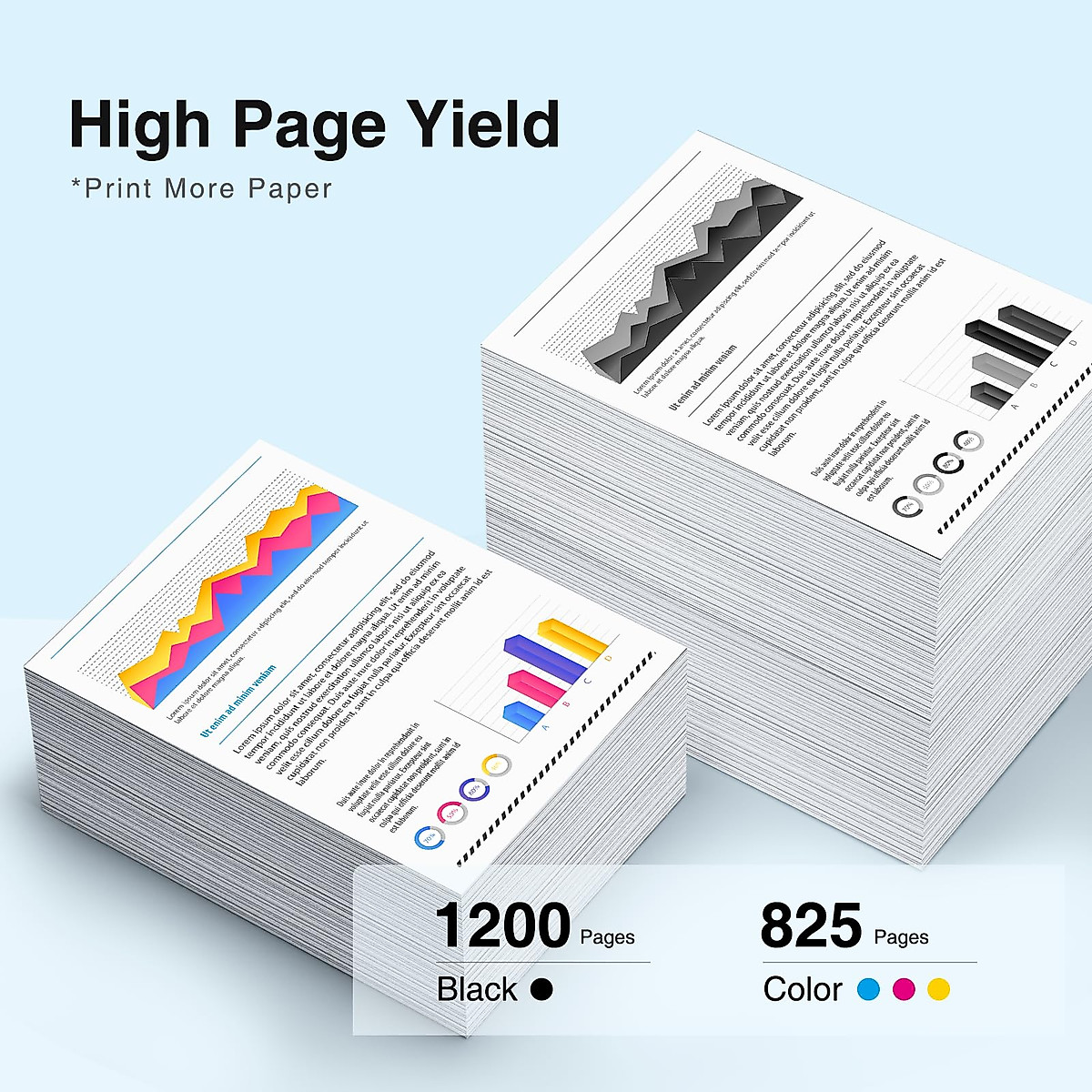 934XL 935XL High Yield Ink Replacement for HP 934 and 935 Ink Cartridges Combo Pack, Compatible for HP Officejet Pro 6830 6230 6835 6812 6815 6820 Printer, 4-Pack(Black Cyan Magenta Yellow)