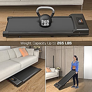 Walking Pad, Under Desk Treadmill for Office Home Use, LUBBYGIM Electric Treadmill Under Desk with Speed 0.5-5.0MPH, Portable Mini Treadmill in LED Display with Remote(2023NEW)