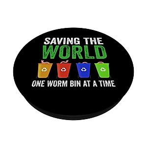 Compost Worm Bin Expert Composter Composting Worms Lover PopSockets Swappable PopGrip