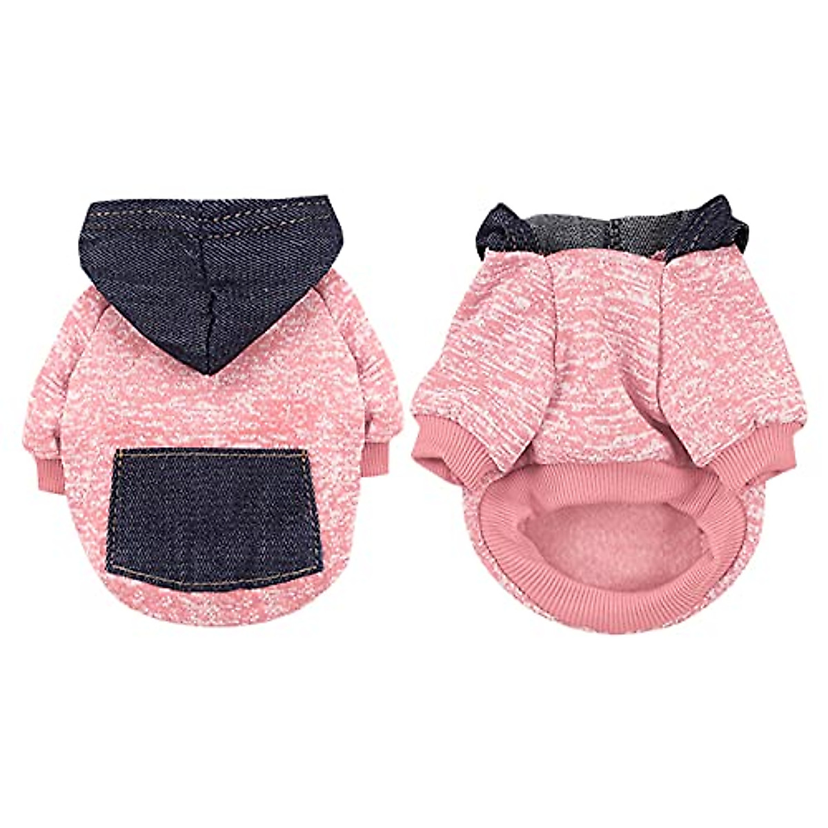 Dog Shirt Large Size Dog Female Pet Autumn and Winter Pocket Sweatshirt Color Hooded Two-Legged Fleece Warm Clothing Dog Sweater Medium Sized Dog Girl