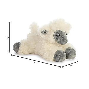 Aurora® Adorable Mini Flopsie™ Black Face Sheep Stuffed Animal - Playful Ease - Timeless Companions - White 8 Inches