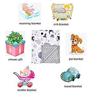 Boyoung Baby Blanket, Soft Minky Warm Blanket for Boy or Girl, Receiving Blanket with Double Layer Dotted Backing for Newborns 7894222 0