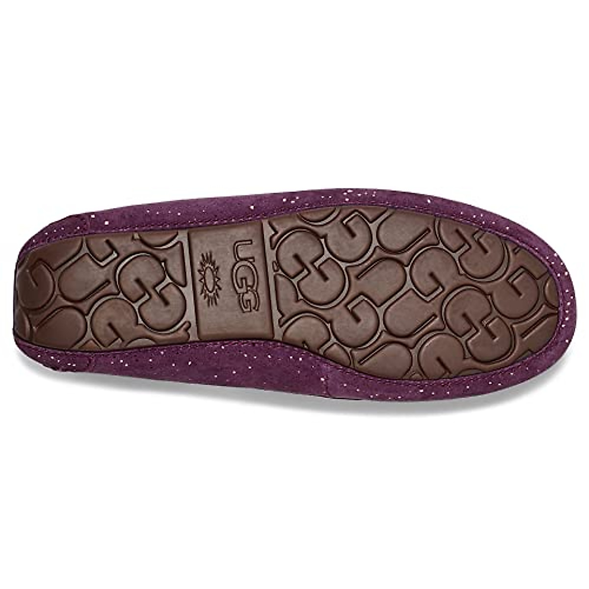 UGG Women's Ansley Metallic Spots Slipper, Pinot Noir, 5