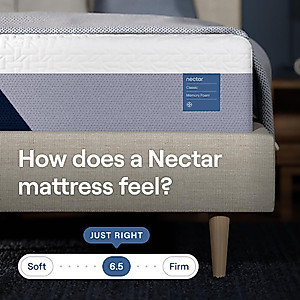 Nectar Classic 12” Queen Mattress (New Version) - Medium Firm - Contouring Memory Foam - Cooling Top Layer - Support & Pressure-Relief - Minimal Motion Transfer - 365-Night Trial & Forever Warranty