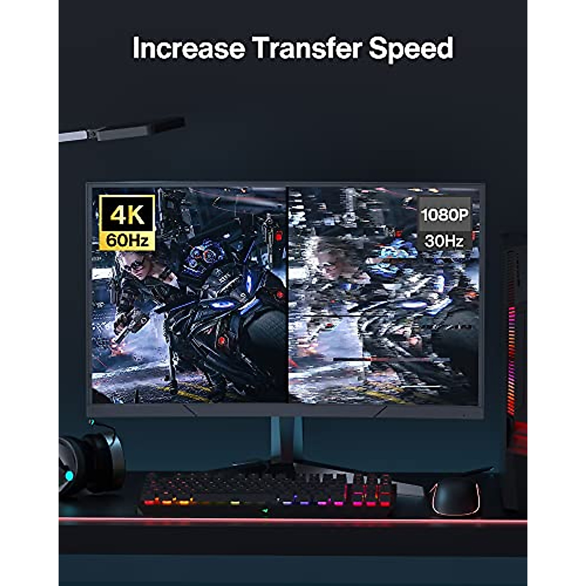 IVANKY 4K HDMI to HDMI Cable 6ft, 18Gbps High Speed HDMI 2.0 Cable, Supports 4K@60Hz, 2K, 1080p, HDCP 2.2, ARC, 32AWG, 3D, HDMI Cord for MacBook Pro 2021, Gaming Monitor, PS4/PS3, PC, Fire TV, &More