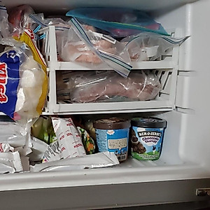 Versatile Stackable Freezer and Fridge Shelves (Set of 2) by JUMBL