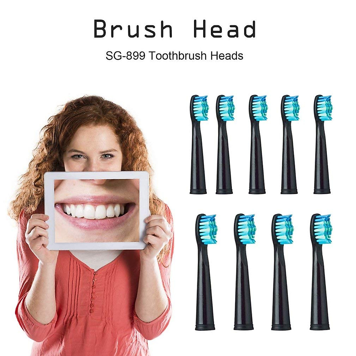 Toothbrush Heads for FairyWill, Electric Toothbrush Replacement Heads for FairyWill FW507/508/551/515/917/ 959/2011,FW-D1/D3/D7/D8