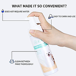 FAMOUS Waterless Cat Shampoo, Dry Shampoo for Cats, Rinse Free and Relieves Hairballs, for Smelly Pets, Natural Ingredients Pet Shampoo Without Alcohol, No Water or Rinses Needed