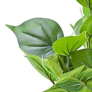 MRTIOO Reptile Artificial Plants, Terrarium Plants Decorations Supplies, Rainforest Ground Plant, Amphibian Habitat Hideout Tank Accessories (L)