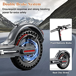 Electric Scooter Adults 18.5 MPH, 350w Electric Scooter with 17-22 Miles Range, 8.5" Solid Tires, Dual Brake System & 15° Climbing Ability, Folding Commuter Scooter for Adults