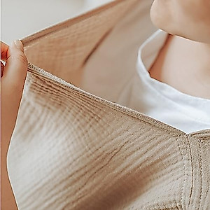 Konssy Muslin Nursing Cover for Breastfeeding, 360° Full Privacy Breathable 100% Cotton Breastfeeding Cover, Multi-use Carseat Canopy