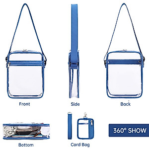 Ryushoyo Men's Messenger Bag with Card Holder, Crossbody Shoulder Bags Travel Bag Man Purse Casual Sling Pack for Work Business Light Blue