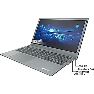 Gateway 15.6" FHD Ultra Slim Laptop, Quad-Core Pentium Silver N5030 up to 3.1GHz, 4GB RAM, 128GB eMMC, WiFi, Bluetooth, Hugo Tech Mart, Charcoal, Win11 (Renewed)