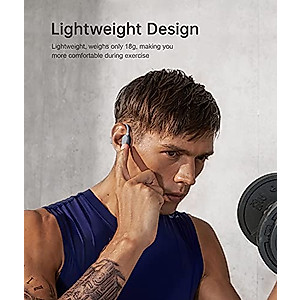 Wireless Bluetooth Headphones, SANAG Open Ear Sport Headphones with Mic, Music Phone Call IP67 Sweat-Resistant Bluetooth Headset for Outdoor Activities, Working, Gym, Christmas Gift Grey