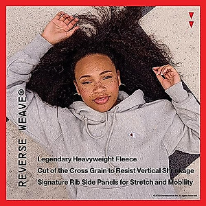 Champion, Reverse Weave, Oversized Fleece Crewneck Sweatshirt for Women, Gfs Silver Grey C Logo, Small
