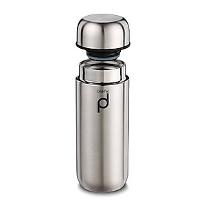 Drinkpod Grunwerg Vacuum Insulated Capsule Flask, Stainless Steel, Satin, 200ml