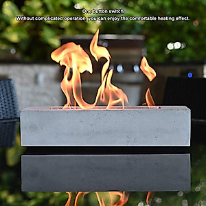 ICRPSTU Fireplace Indoor Table Fireplace Hot Cement Stainless Steel Real Fire Effect for Home