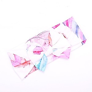 Galabloomer Baby Sleep Swaddle Blanket Large and Bow Headband Set 47 inch X 47 inch Feather