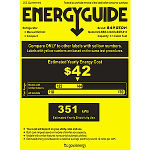 BANGSON 7.1 Cu.Ft Refrigerator with Freezer, Apartment Size Fridge with Bottom Freezer, Large Capacity, Energy Saving, Adjustable Thermostat, Low Noise, Black
