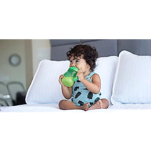 Nuby 2-Pack Two-Handle No-Spill Super Spout Grip N' Sip Cup, 8 Ounce, Colors May Vary