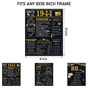 HOMANGA 51 Birthday Decorations for Men, 3 Pieces 51 Birthday Anniversary Posters, Back in 1973 Party Decoration Supplies, 51st Gifts for Men and Women Black Gold 8x10 Inch