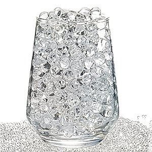 ZTML MS 16000 Pieces Clear Water Gel Jelly Beads, Vase Filler Beads, Non Toxic Water Beads for Soilless Planting, Wedding Centerpiece, Floral Arrangement, Vase Filler (Clear)