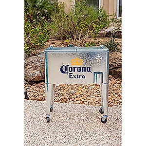 Corona Leigh Country MC 47900 Galvanized Steel 60 Qt. Rolling Cooler