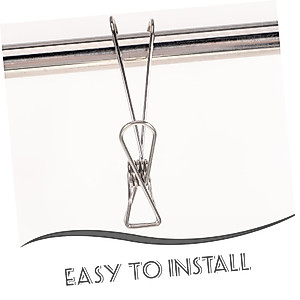 ABOOFAN 48 Pcs Golden Hook Over Door Hanger Towel Racks Bathroom Rack Towel Hanger for Bathroom Tail Wire Over Door Towel Rack Bathroom Towel Rack On The Door Towel Clip Stainless Steel