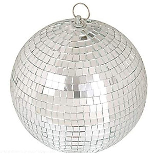Big Mo's Toys Disco Ball - Silver Mirror Hanging Disco Ball Party Decoration Accessories for 70s Parties