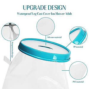 Arm cast Covers for Shower Adult,100% Waterproof can be reused,cast Covers for Shower arm,Keep The Wound Dry,Comfortable and not Tight,Shower Cover for arm cast Adult,with a Hook for Easy Drying.