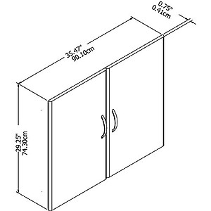 Bush Business Furniture Studio C Bookcase Door Kit in Storm Gray