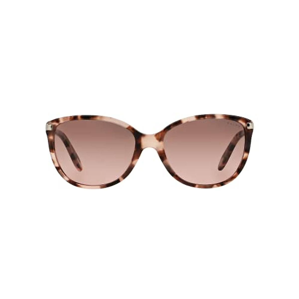 Ralph by Ralph Lauren RA 5160 11614 Shiny Pink Tortoise Plastic Cat-Eye Sunglasses Brown Gradient Lens