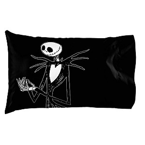 Jay Franco Disney Nightmare Before Christmas Gothic Romance Twin Sheet Set -3 Piece Set Super Soft and Cozy Kids Bedding Features Jack Skellington & Sally - Microfiber Sheets(Official Disney Product)