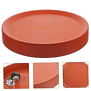 Abaodam Rolling Flower Pot Tray Serving Tray Round Carts with Wheels Heavy Duty Planters for Indoor Plants Flower Pot Saucer Plastic Pot Saucer Flower Pot Trolley Plants Caddy on Wheels Pp