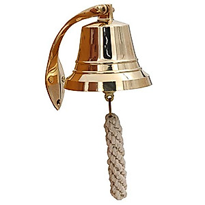 The Metal Magician Nautical Hanging Wall Mountable 4" Solid Brass Ship Bell