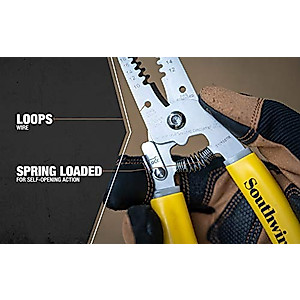 Southwire - 58278140 Tools & Equipment S1018STR Wire Stripping Tool, Wire Stripper and Wire Cutter for 10-18 AWG Solid Wire and 12-20 AWG Stranded Wire