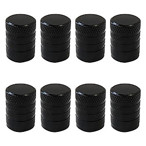 Pack of 8 Car Tire Stem Valve Caps Wheel Valve Covers Car Dustproof Waterproof Tire Cap Fit for Automobiles Motorcycles Trucks Bikes(Black) New