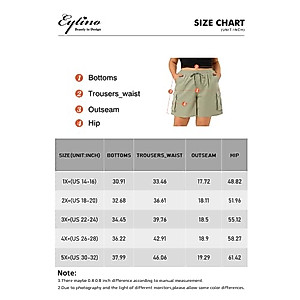 Eytino Womens Plus Size Summer Cargo Shorts Stretch Walking Shorts Lightweight Running Golf Shorts with 4 Pockets,2X Green