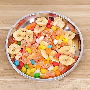 JZSMY 8 Pcs Stainless Steel Sauce Dishes, 3.15inch Round Seasoning Dishes Sushi Dipping Bowl Saucers Bowl Mini Appetizer Plates, Small Snack Cups Dipping Soy Sauce Dish/Bowls (8cm)