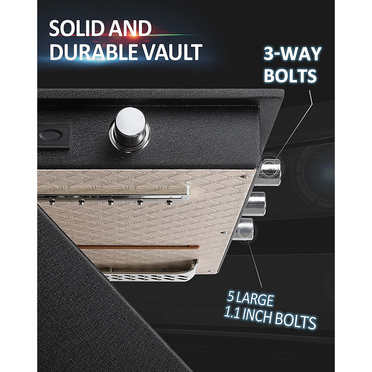 JINXNOBI Large Safe Box ,4.2 Cubic Feet Home Safe Box with Fireproof Waterproof 27.6in Security Big Safe with Electronic Keypad Digital Lock for Office Hotel