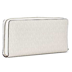 Michael Kors Jet Set Travel Continental Optic White/Alluminum One Size