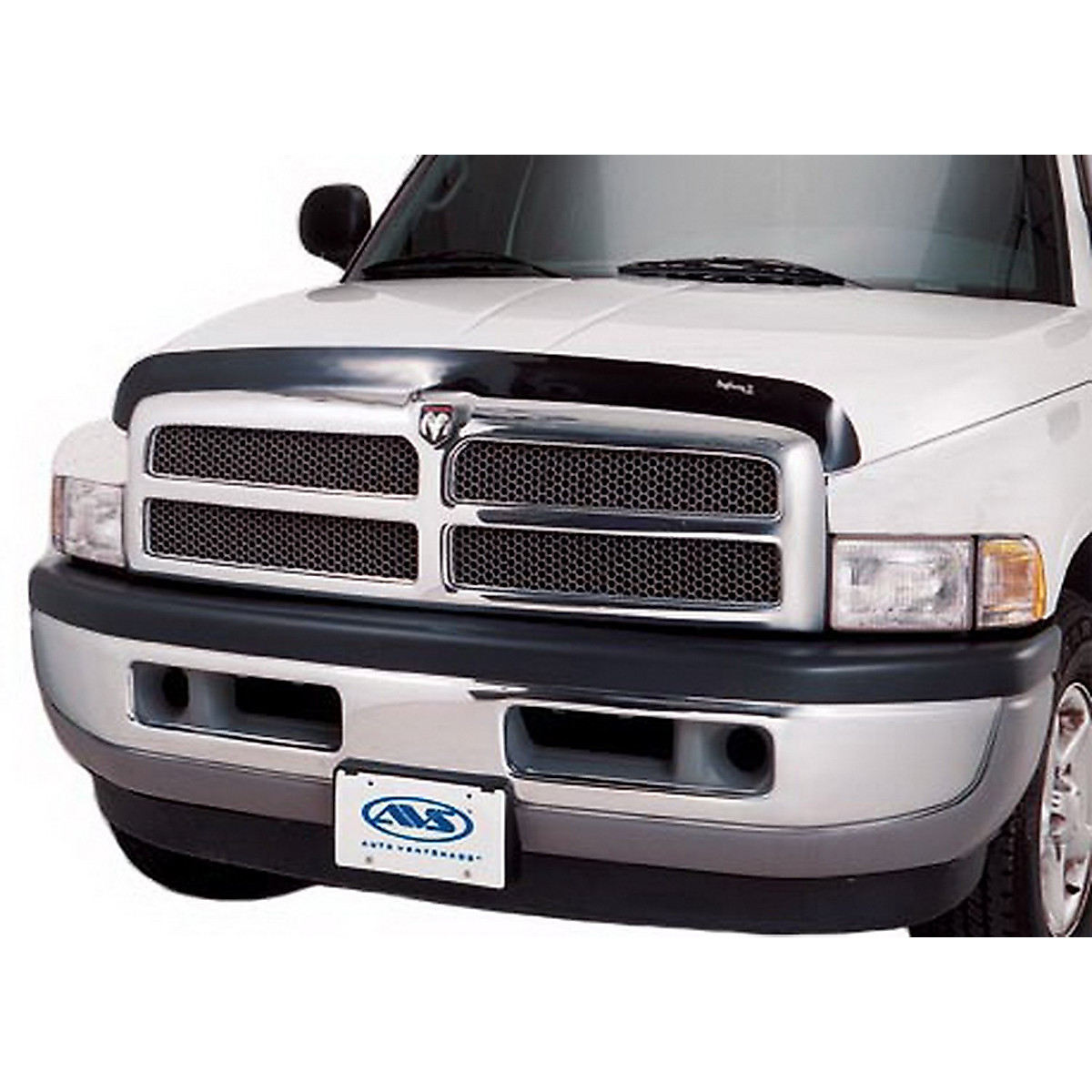 Auto Ventshade [AVS] Hood Shield Bugflector | Medium Profile, Smoke Color | 23148 | Fits 1994 - 2001 Dodge RAM 1500, 1994 - 2002 Dodge RAM 2500/3500