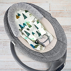 Baby Carseat Cover & Infant Car Seat Insert and Strap Covers, Adventure Mountain Minky Carseat Head Support for Boys