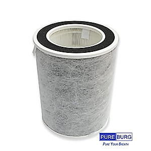 PUREBURG HE2FKBAS Replacement Filter Compatible with Shark HP200 HP201 HP202 UA205 HP300 HP301 HP302 UA205 AP1000 HC501 HC502 HC505 UA505 Air Purifiers, H13 HEPA