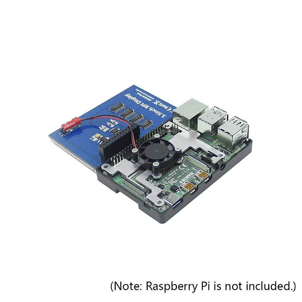Treedix 3.5 inch TFT Touch Screen Module 320x480 Resolution LCD Display Compatible with Raspberry Pi 4B/3B/3B+ with Touch Pen ABS Case and Cooling Fan Compatible with Raspberry Pi 4B