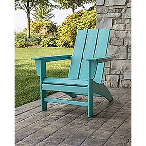 POLYWOOD AD420BL Modern Adirondack Chair, Black