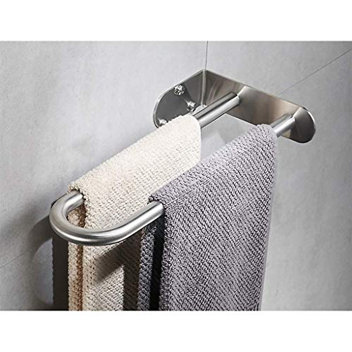 AFLHYJK Metal Wall Mount Towel Rack Holder and Organizer with Storage Shelf for Bathroom Organizing of Washcloths, Hand/Face or Bath Towels