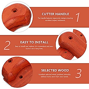 UPKOCH Kitchen Cutter Accessory 1 Set Knife Handle Japanese Kitchen Knife Repair Handle for Knife Natural Wood Handle Replacement (Brown) Cutter Replacement